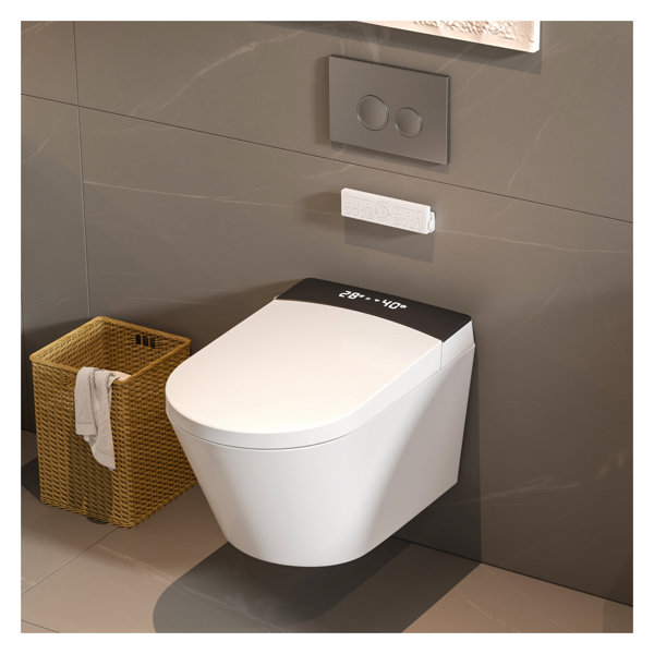 MEJE Intelligent Wall-Hung Toilet, Smart Toilet with Bidet Built in, Auto Flush, Remote Control ...